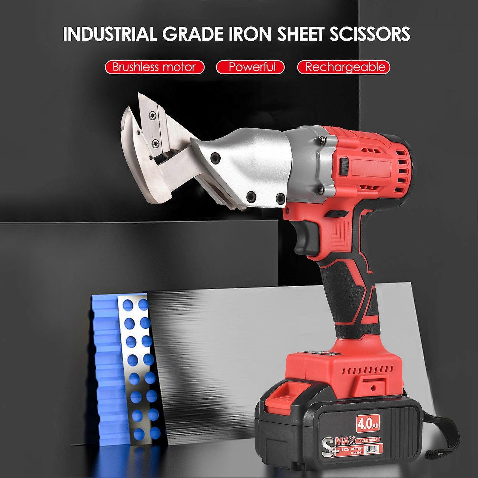 21V Brushless Mini Cordless Tin Snips Scissor 4.0Ah Rechargeable Li-ion ...
