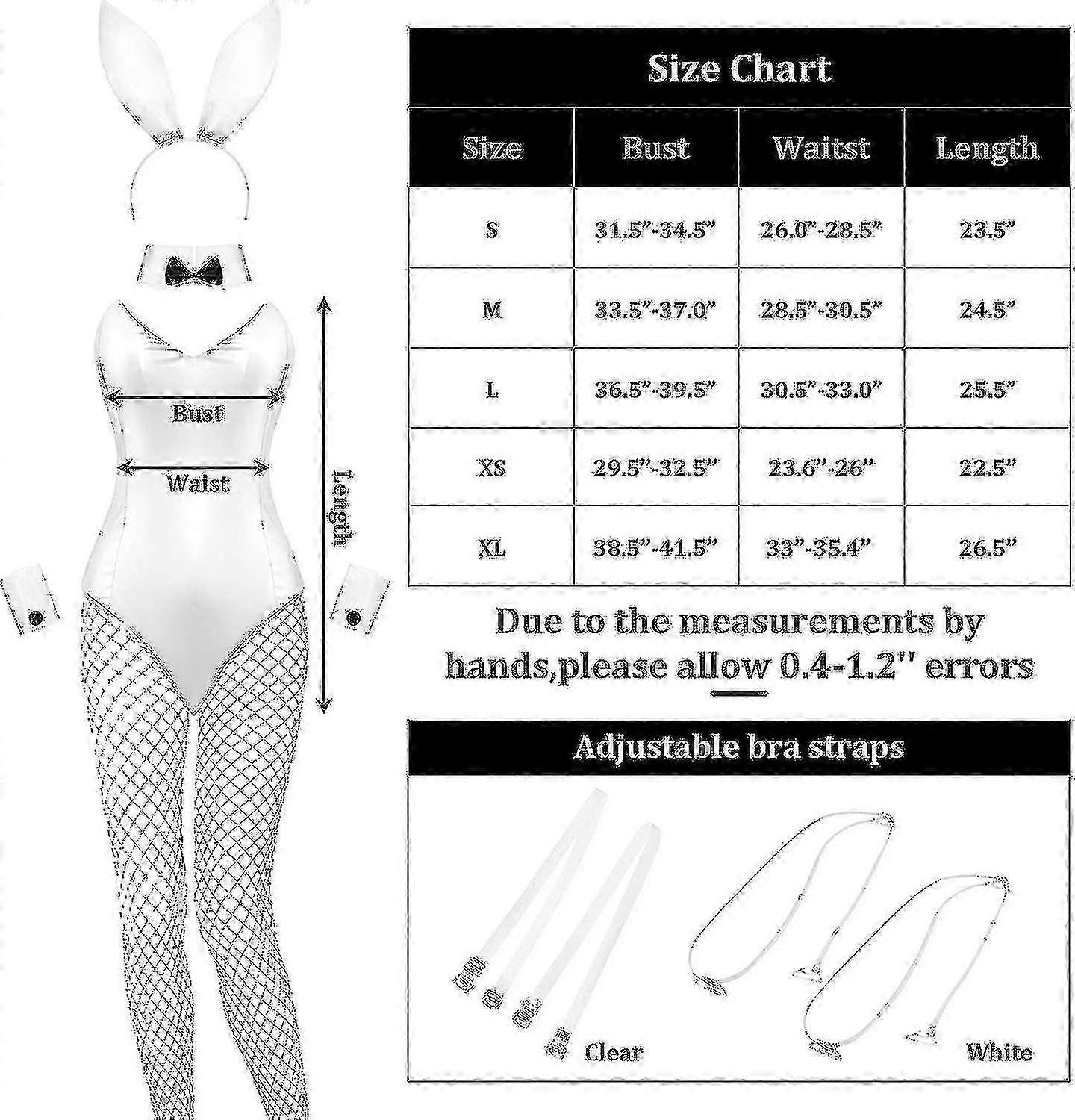 Bunny Costume Women Lingerie And Tails Bodysuit Role Play Rabbit Outfit Set For Halloween