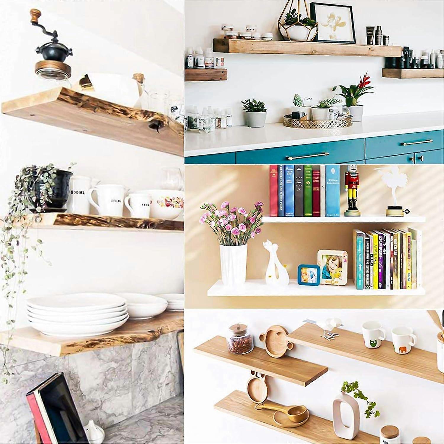8 Piece Concealed Floating Shelf Brackets, Invisible Wall Bracket Shelf ...
