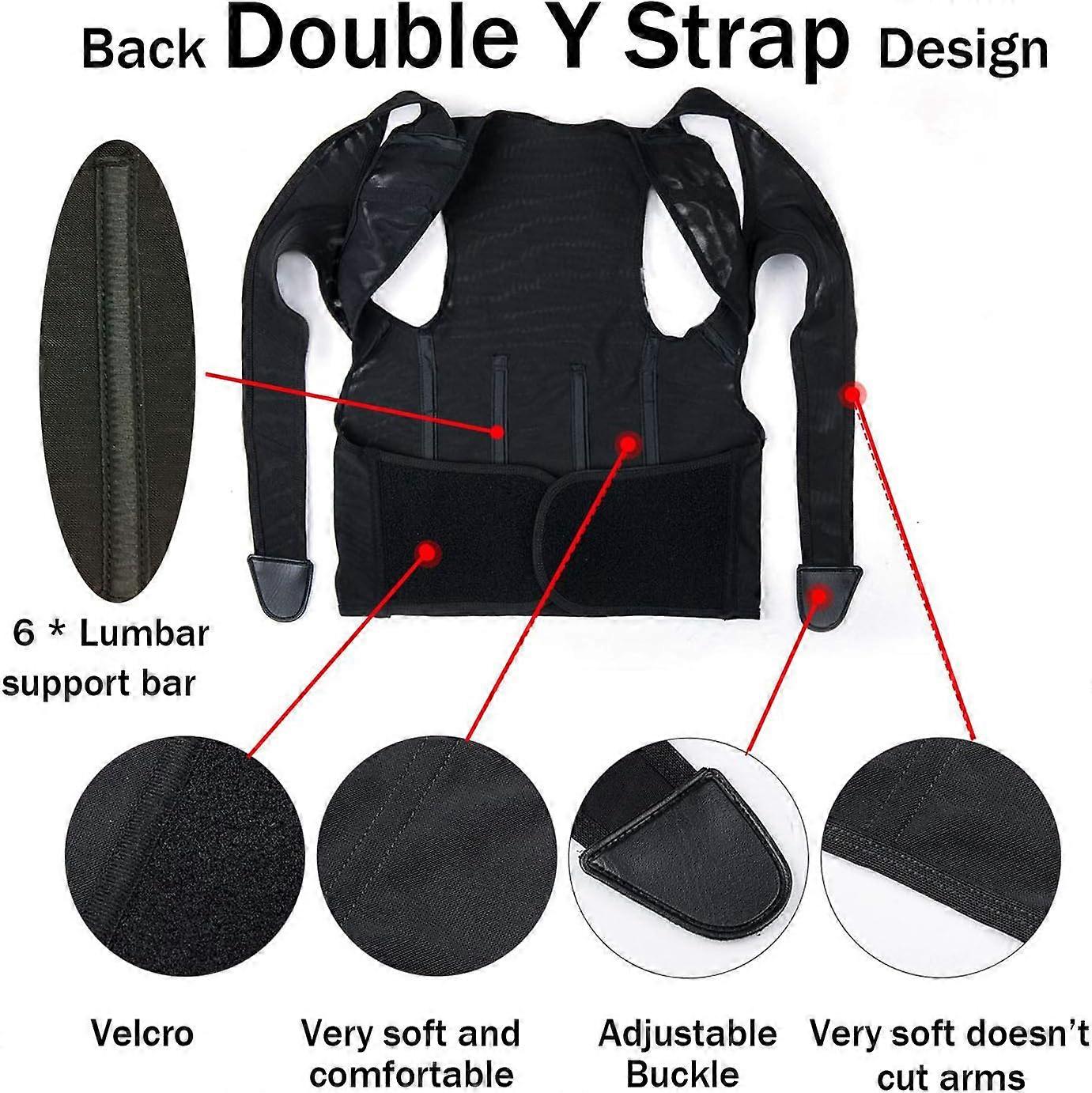 Back Posture Corrector, Back Support Strap, Adjustable Breathable ...