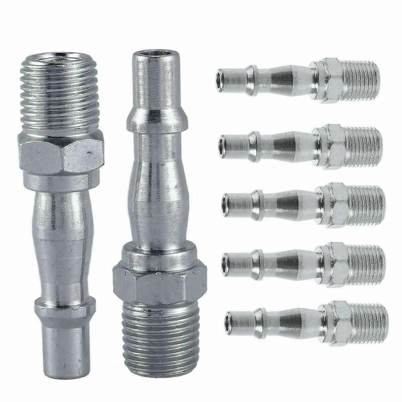 10 Pcs Air Line Connectors - 1/4" Bsp Stainless Steel Compressor ...