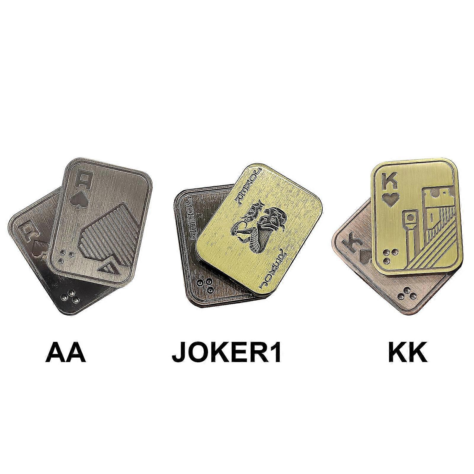 Magnetic Metal Fidget Toys - Metal Poker Push Card Fidget Slider Stress ...