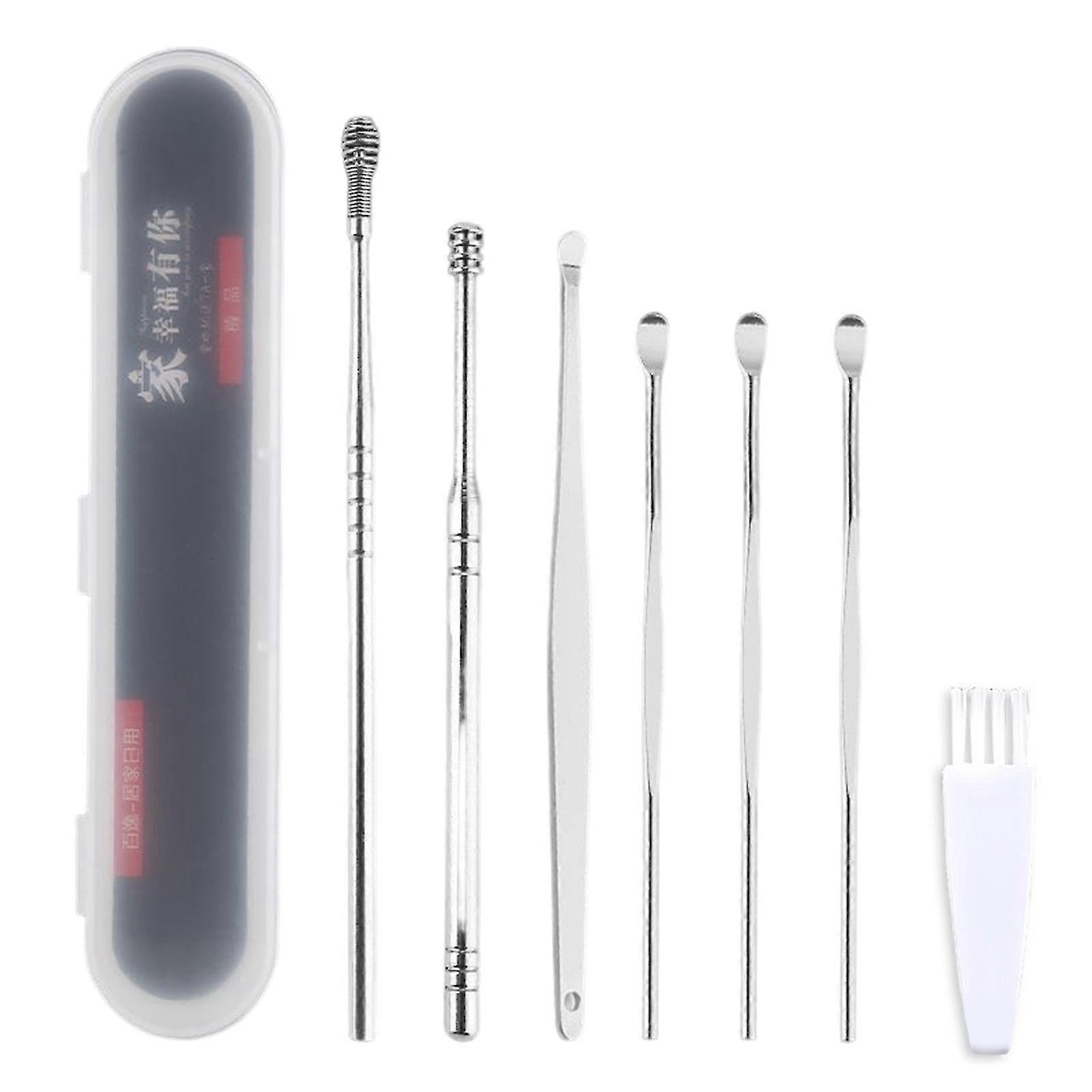 6pcs Stainless Steel Ear Digging Tool Ear Cleansing Tool Set Ear ...