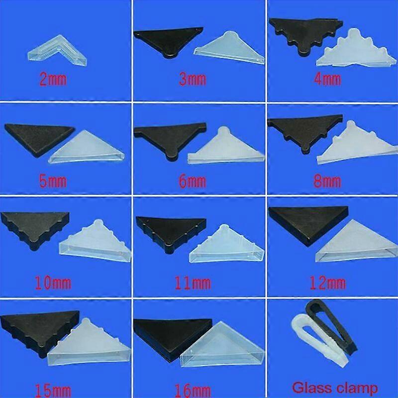 6mm Black Corner Protectors for Glass, Mirrors, and Tiles, 20PCS ...