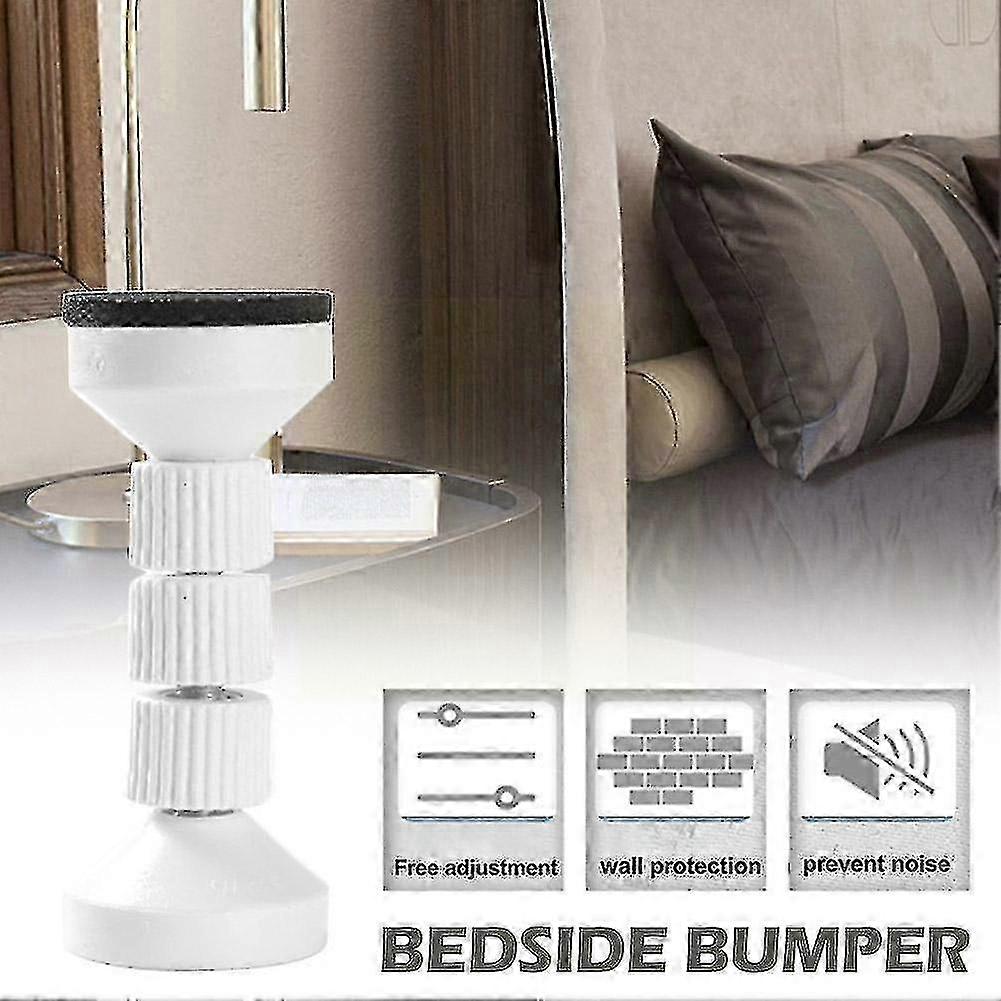 White Telescopic Bed Frame Anti-shake Support Stoppers - Threaded ...
