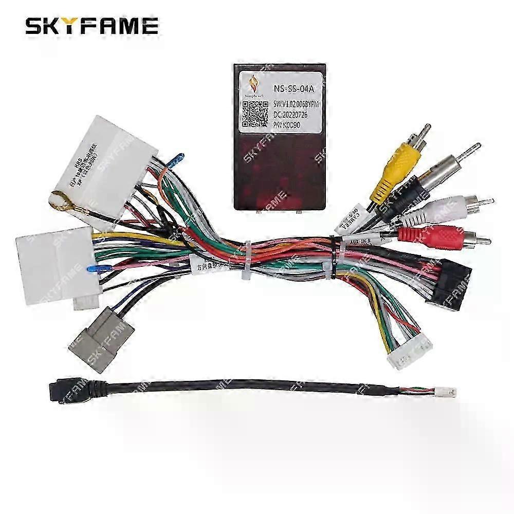 Applies To Car 16pin Wiring Harness Adapter Canbus Box Decoder Android Radio Power Cable For ...