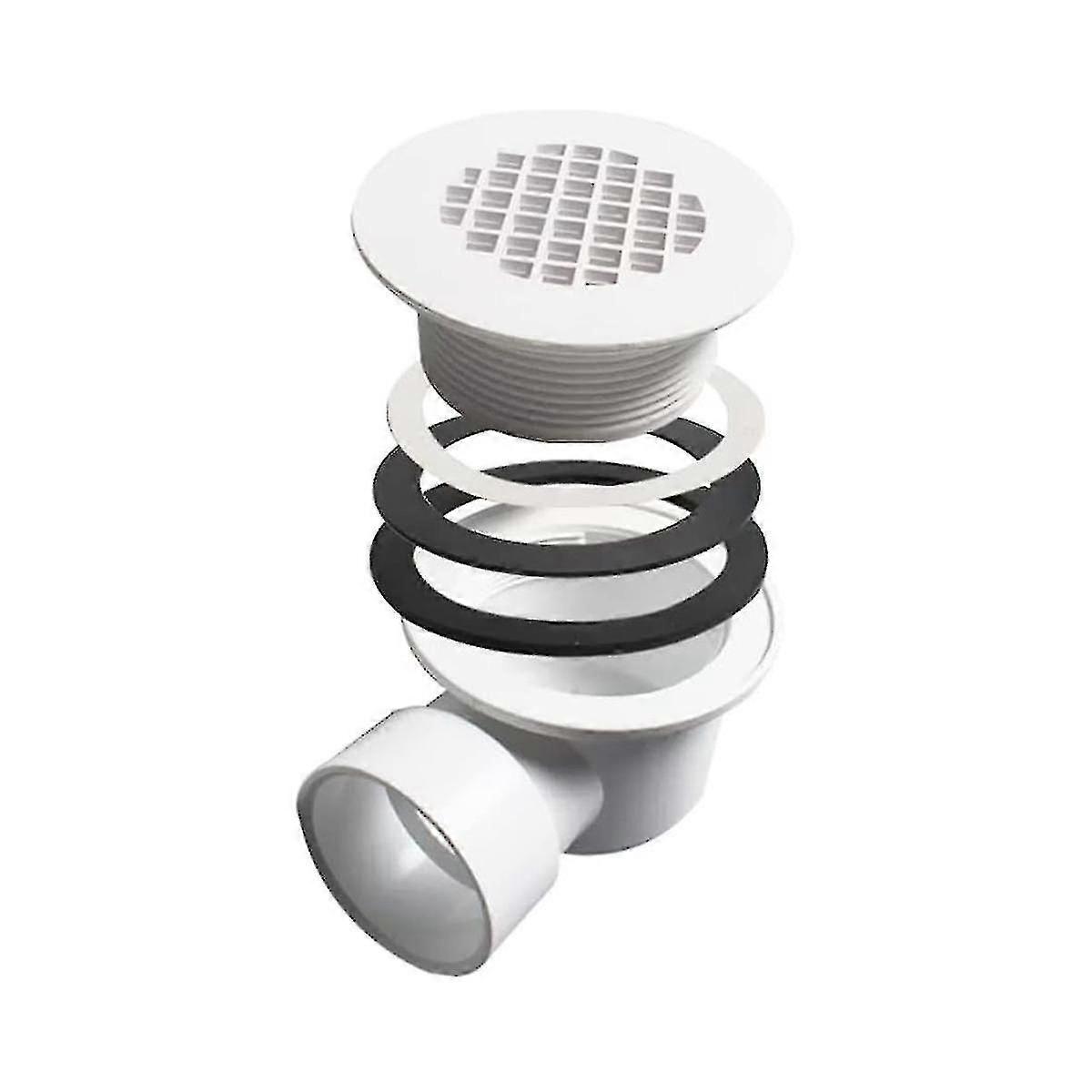Low Profile Shower Base Drain With Perforated Strainer Side Outlet ...
