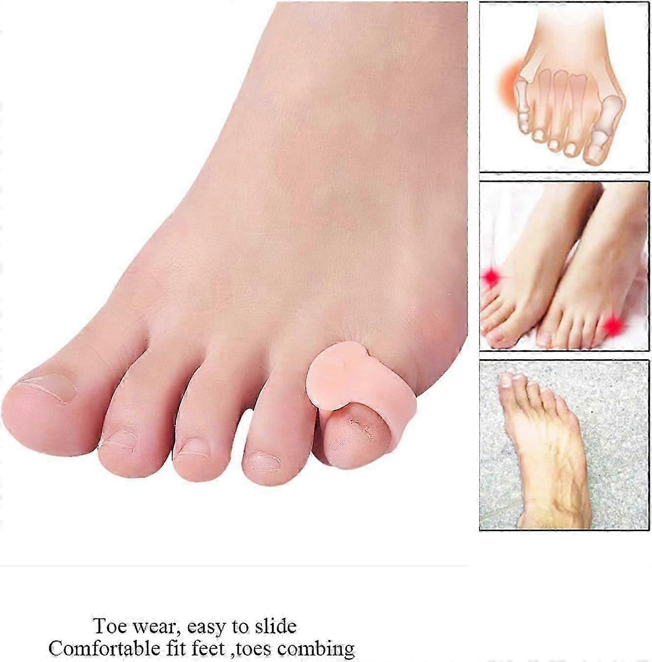 Gel Pinky Toe Separators, Silicone Little Toe Spacers for Overlapping ...
