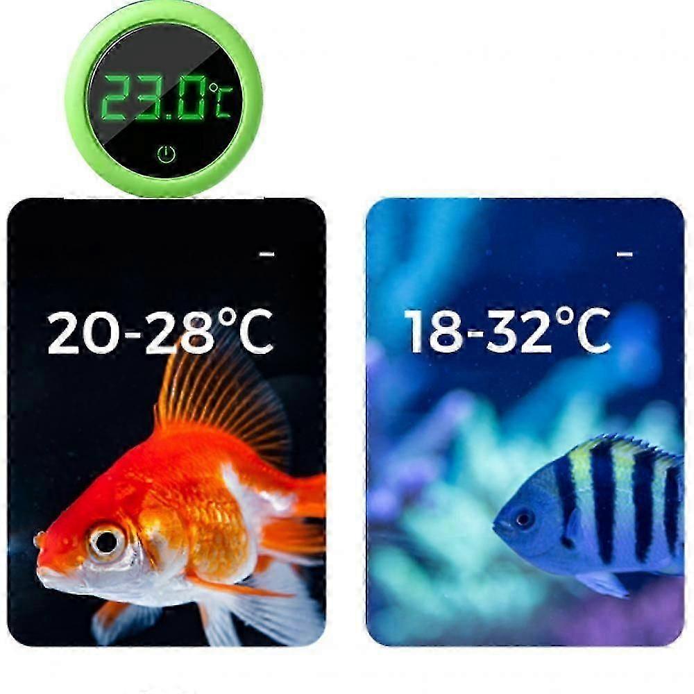 Digital Aquarium Thermometer, LED Display Thermometer Mini Fish Tank Accurate Temperature Sensor ...