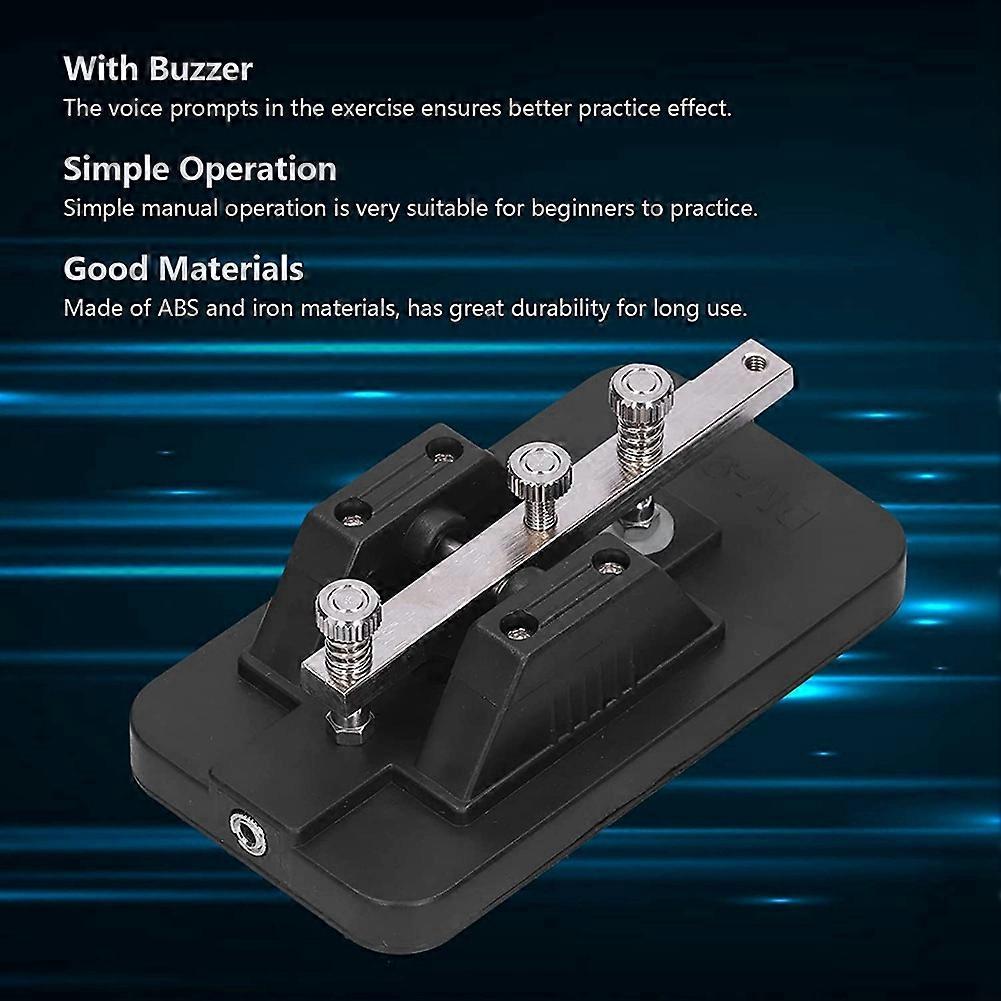 Manual CW Key Teaching Telegraph Exerciser with Buzzer Short Wave Radio ...