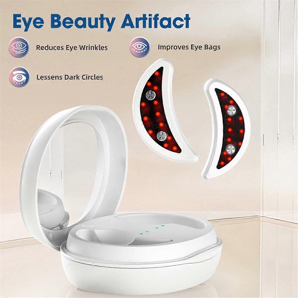 Micro-Current Eye Massager Red Light Pulse Face Massage Face Eye Beauty ...