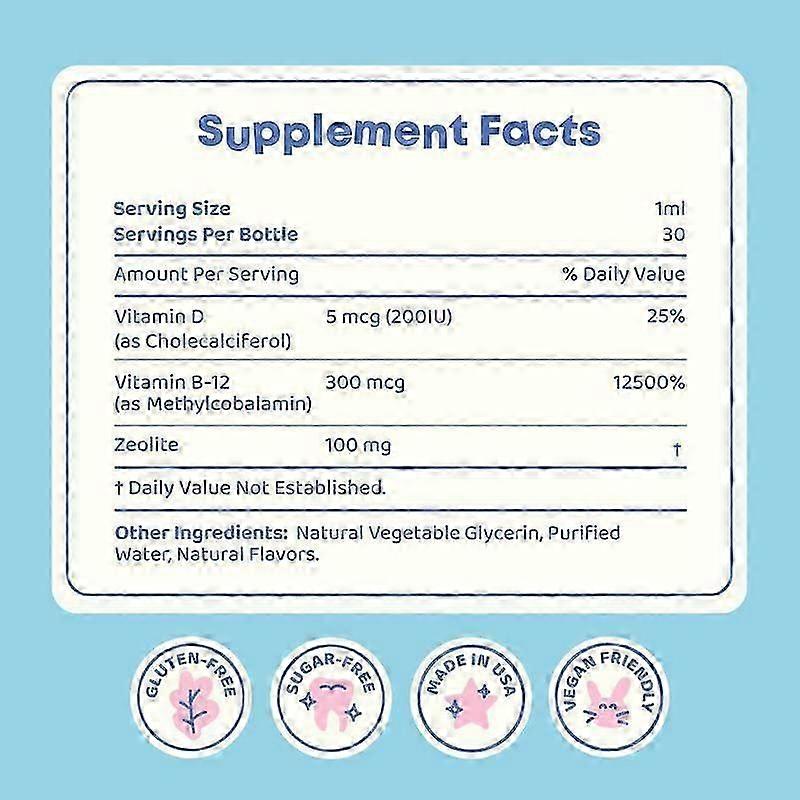 1-3x Zeolite Drops for Kids Detox Berry Flavor 30ml Tube Feeding ...