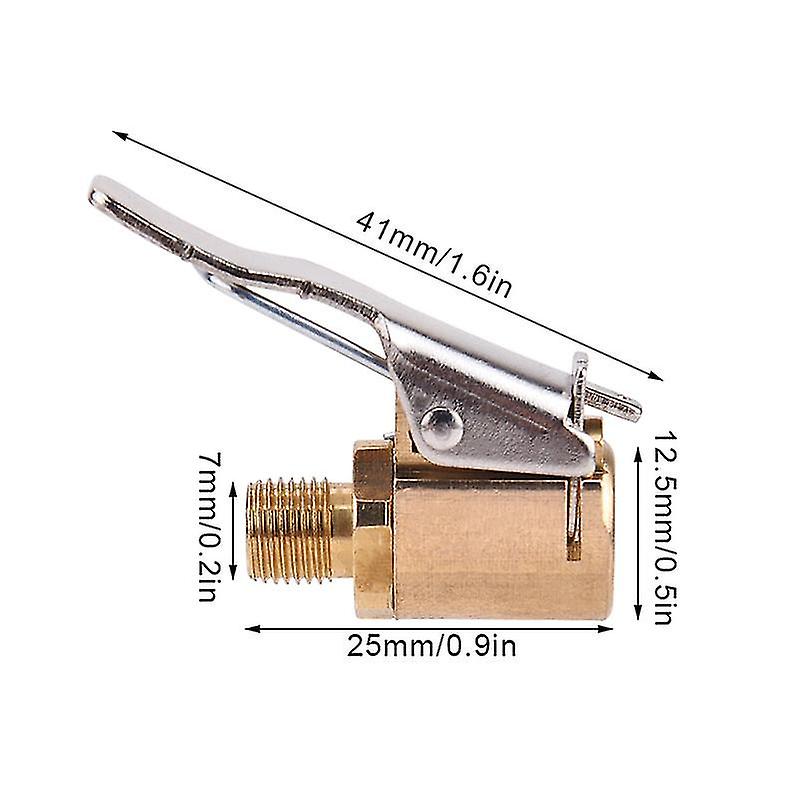 Car Truck Brass Air Pump Chuck Tyre Valve 8mm Pump Valve Clip Clip ...