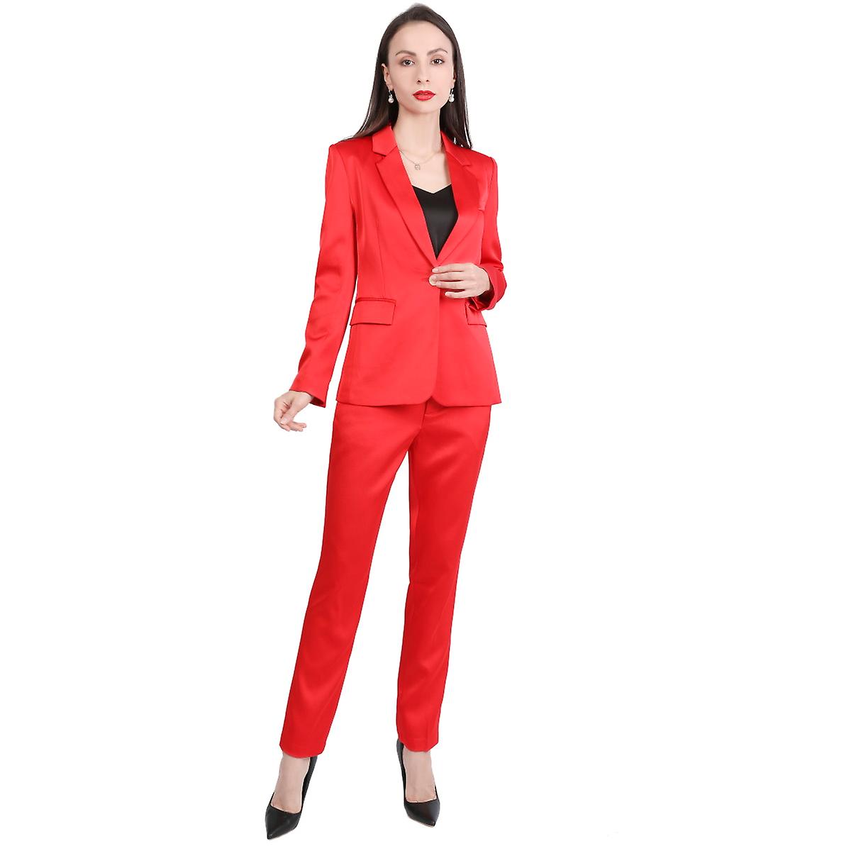 Cloudstyle Women's 2 Piece Business Elegant Solid Color 1 Button Suit ...