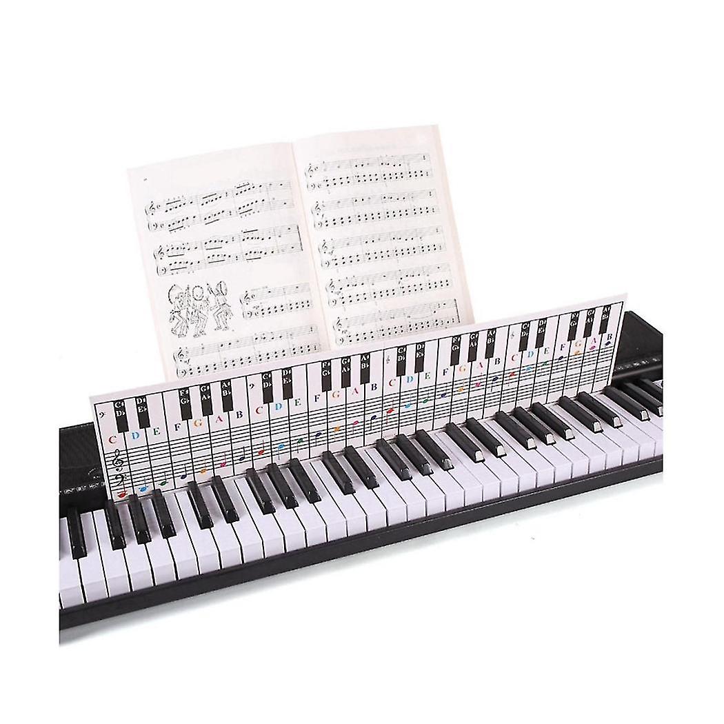 61keys 88 Keys Piano Keyboard Reference Chart Five Line Piano Reference ...