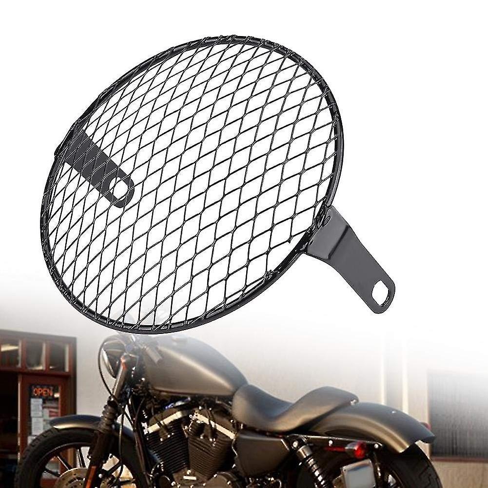 Headlight Grille, Motorcycle 16cm Round Side Mount Headlight Grille ...
