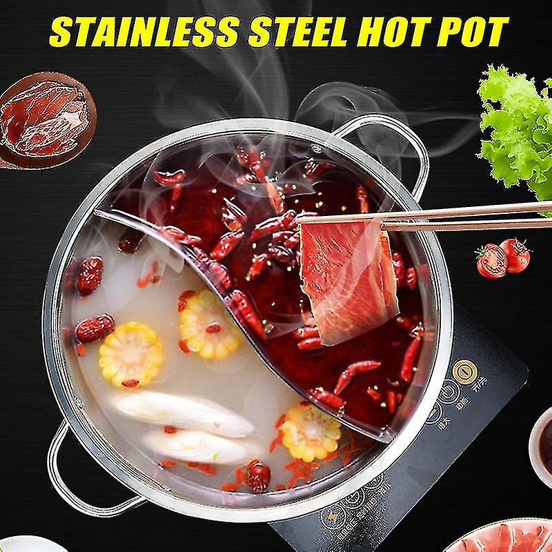 Stainless Steel Twin Divided Double Pot Hotpot Cooker Gas Stove ...