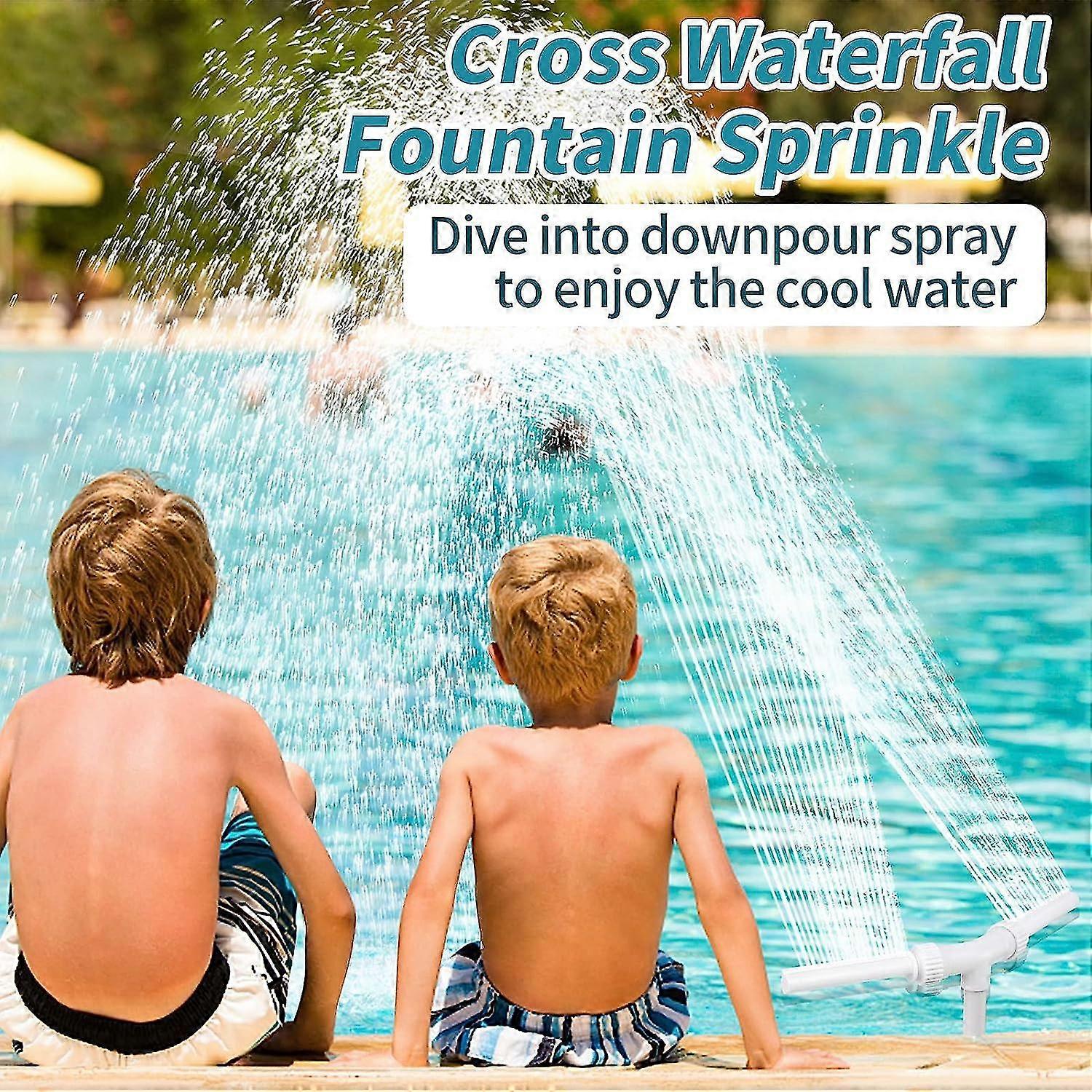 Pool Fountain For Above And In-ground Pools, Adjustable Dual Spray ...