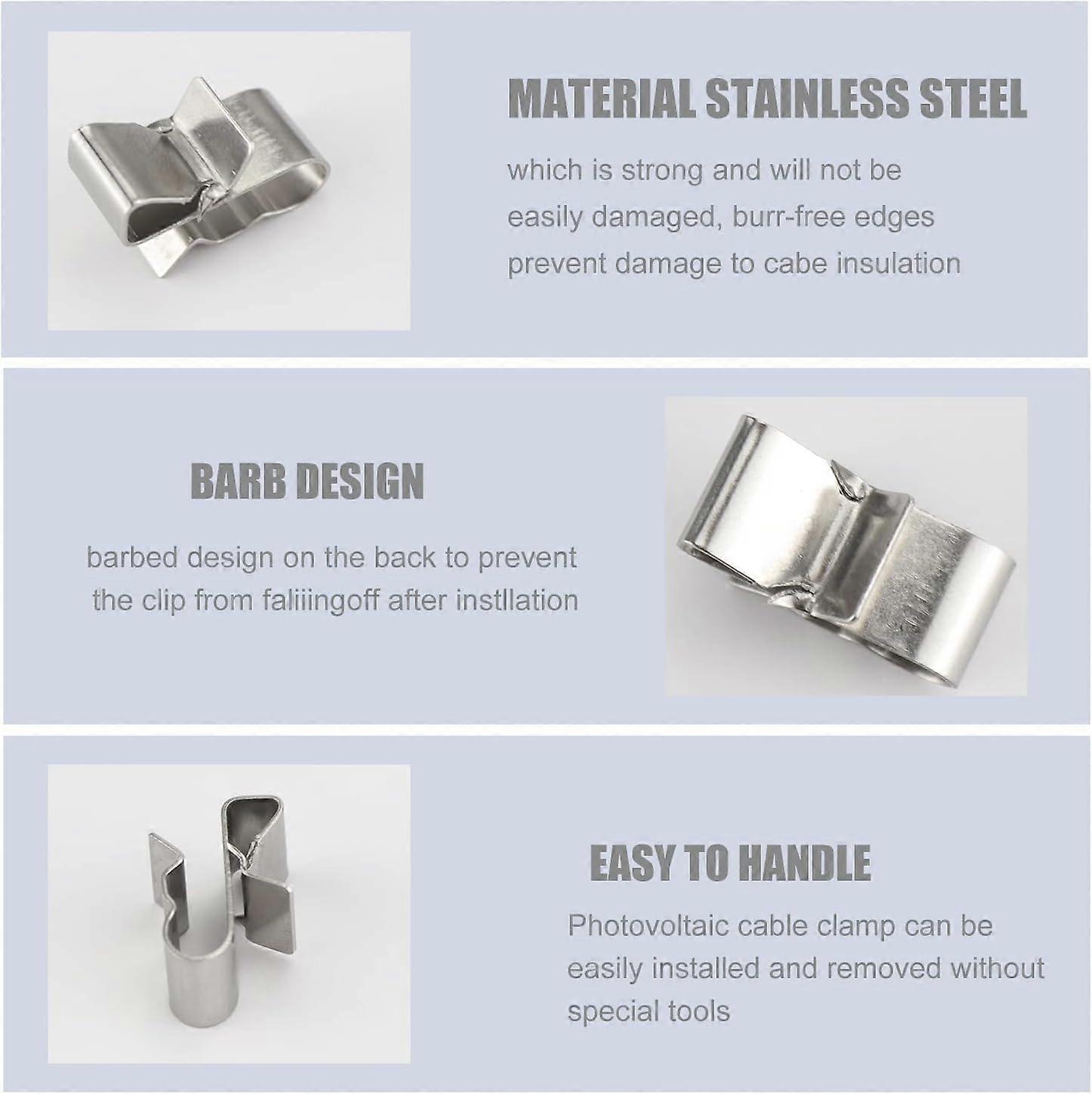 Cable Clips Metal Wire Clips Trailer Cable Frame Stainless Steel Clamp ...