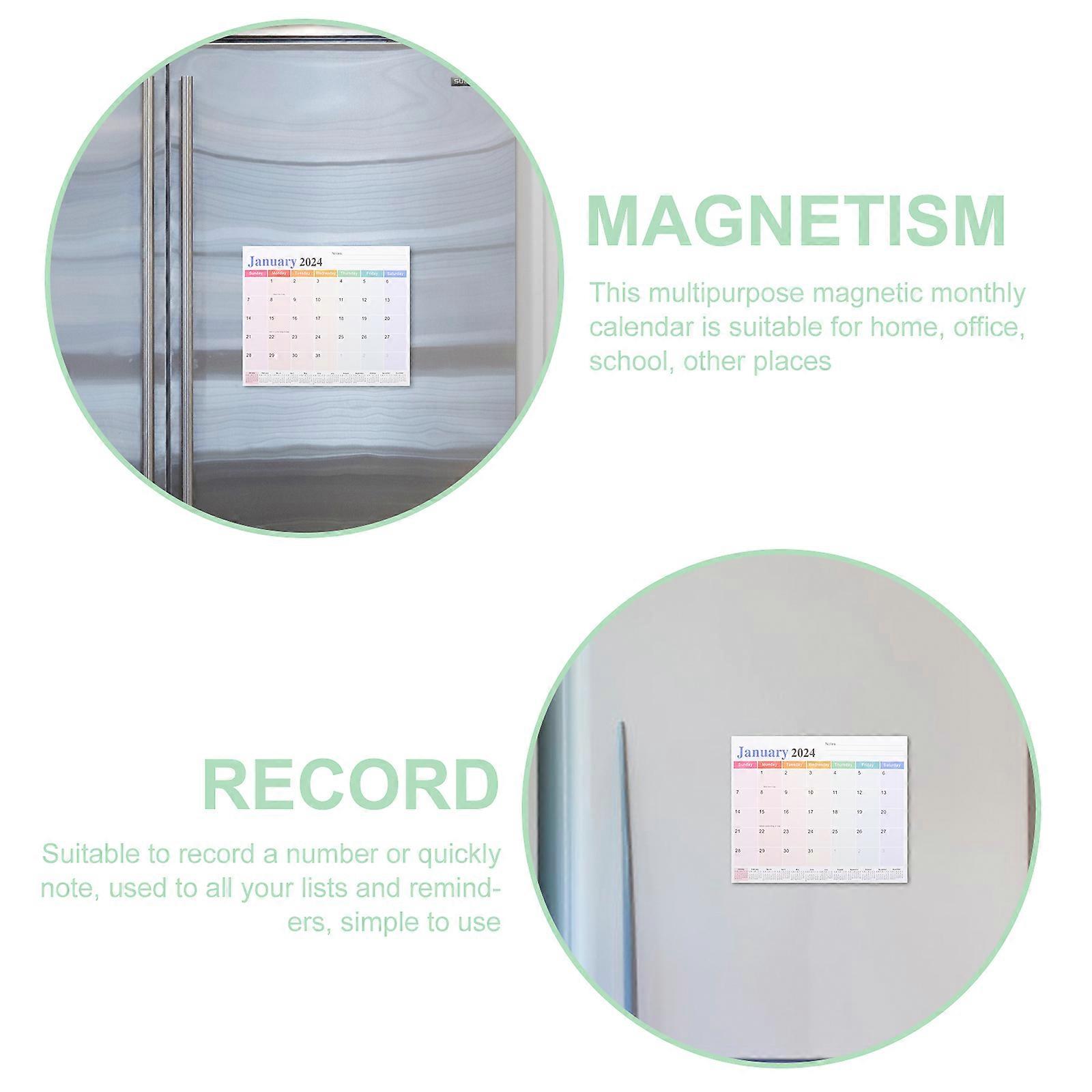 Magnetic Monthly Calendar Magnetic Fridge Monthly Planner Fridge ...