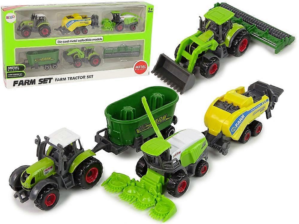 6-Piece Agricultural Machine Set: Tractors, Combines & Trailers | Fruugo UK