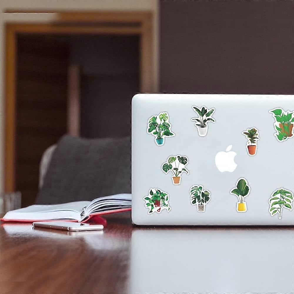 100 Pcs Green Plant Stickers, Greenery Leaf Vinyl Decal, Waterproof ...