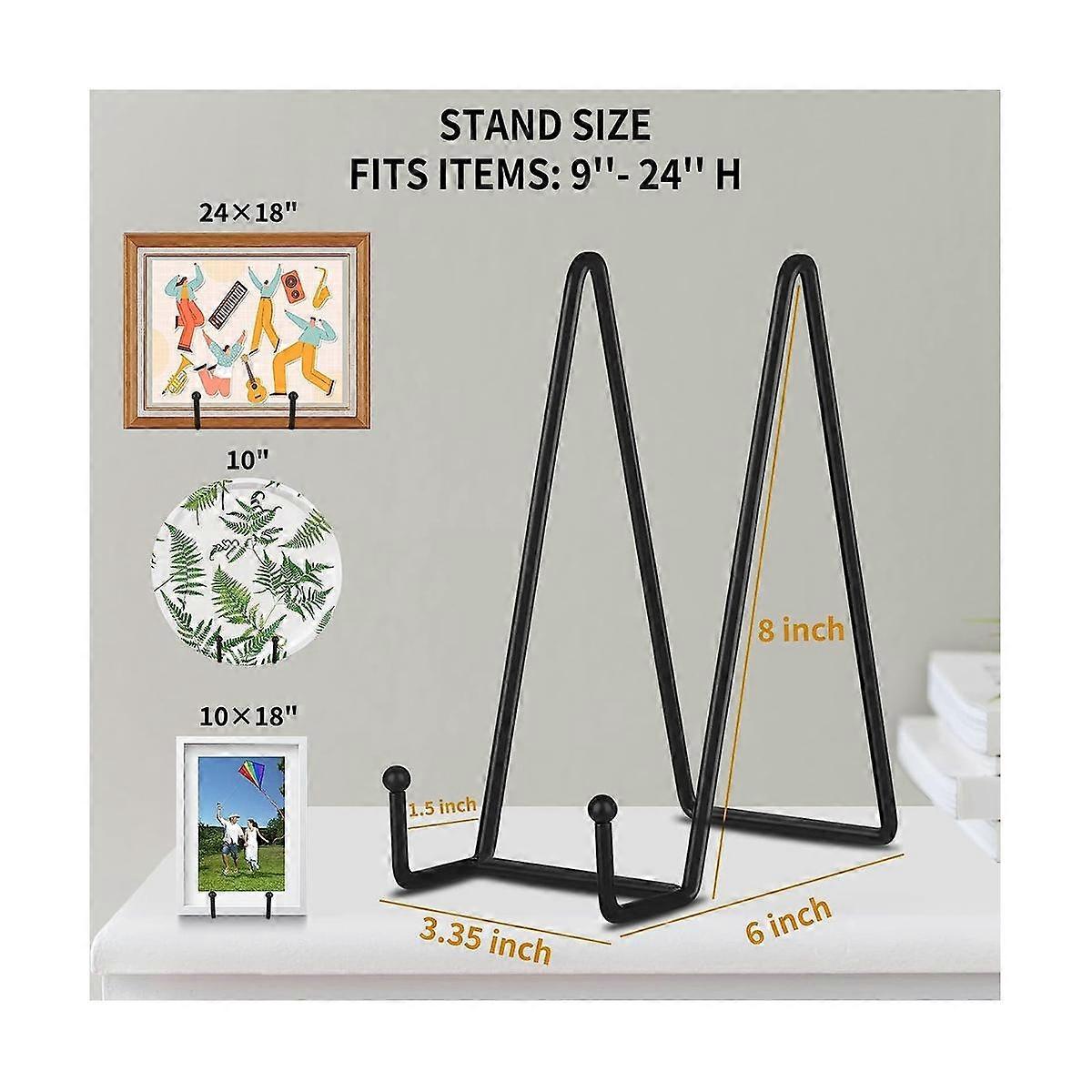 8 Inch 5 Pack Black Metal Plate Stand Plate Holder for Picture ...