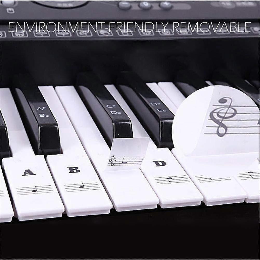 88 Keys 61 Keys 54 Keys Transparent Piano Keyboard Stickers Electronic ...