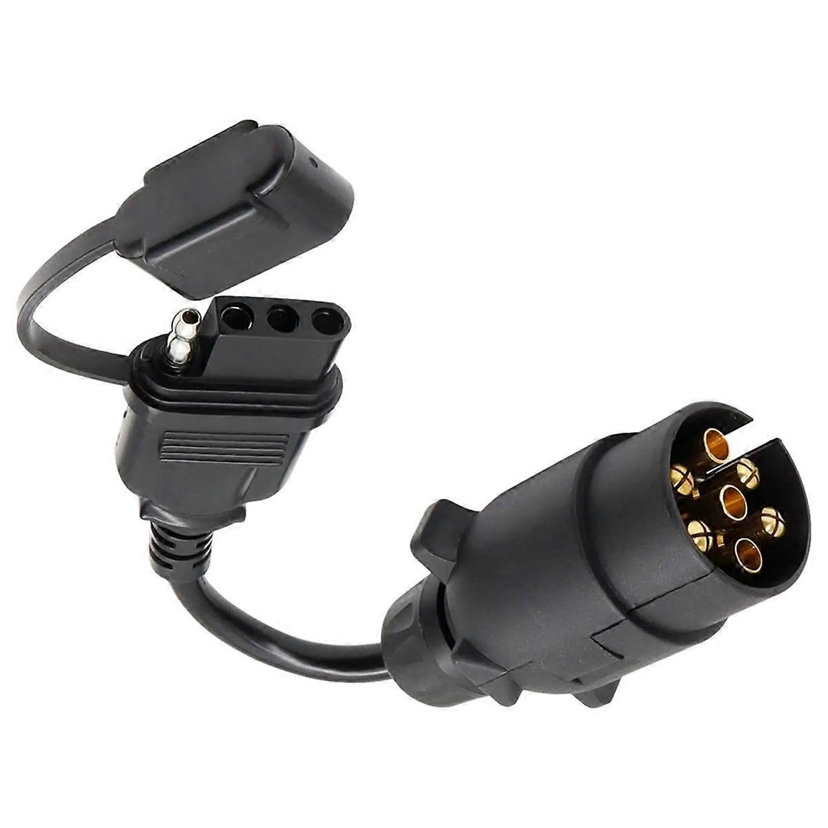 EU to US Trailer Light Converter 7 Pin Round Adapter European Trailer ...