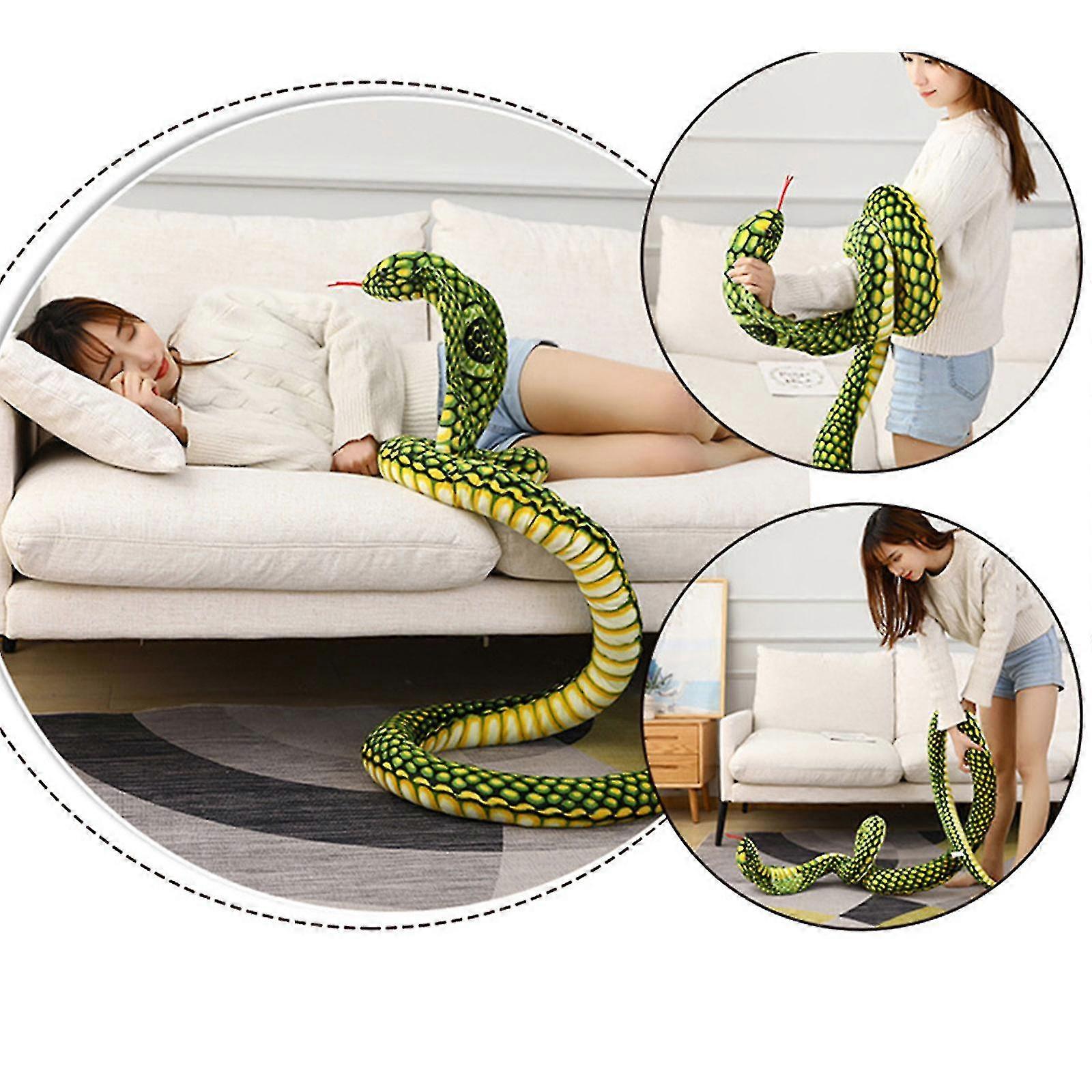 2.4m Realistic Rubber Fake Snake Garden Props Halloween Joke Prank ...