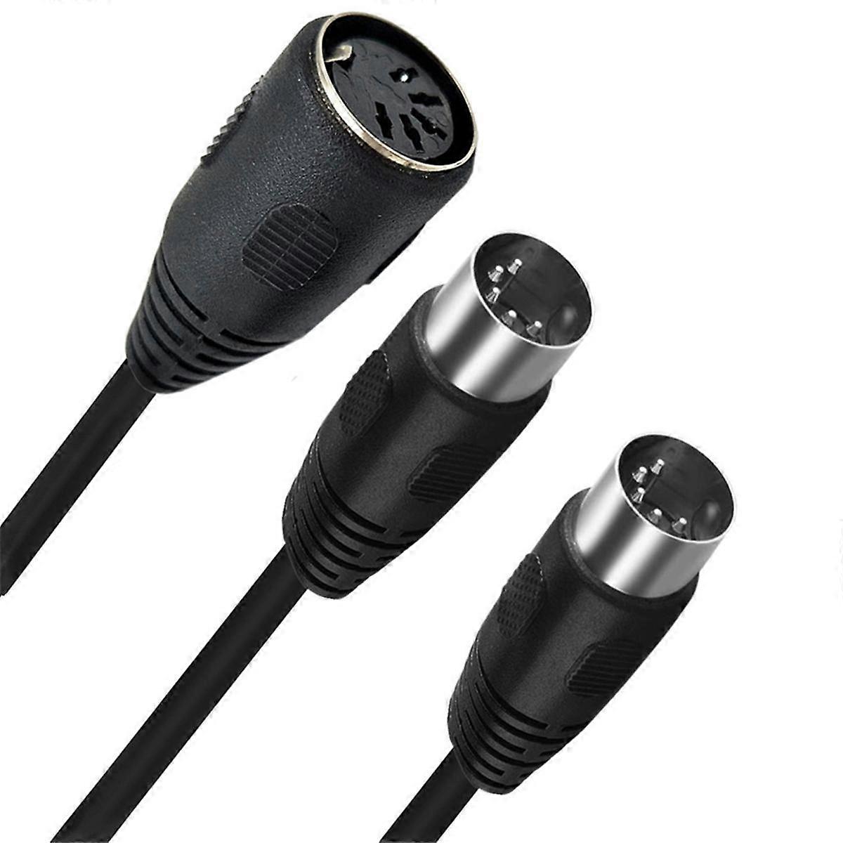 MIDI DIN 5-Pin Splitter Y Adapter Cable, Din 5Pin Male to Dual 2 Female ...