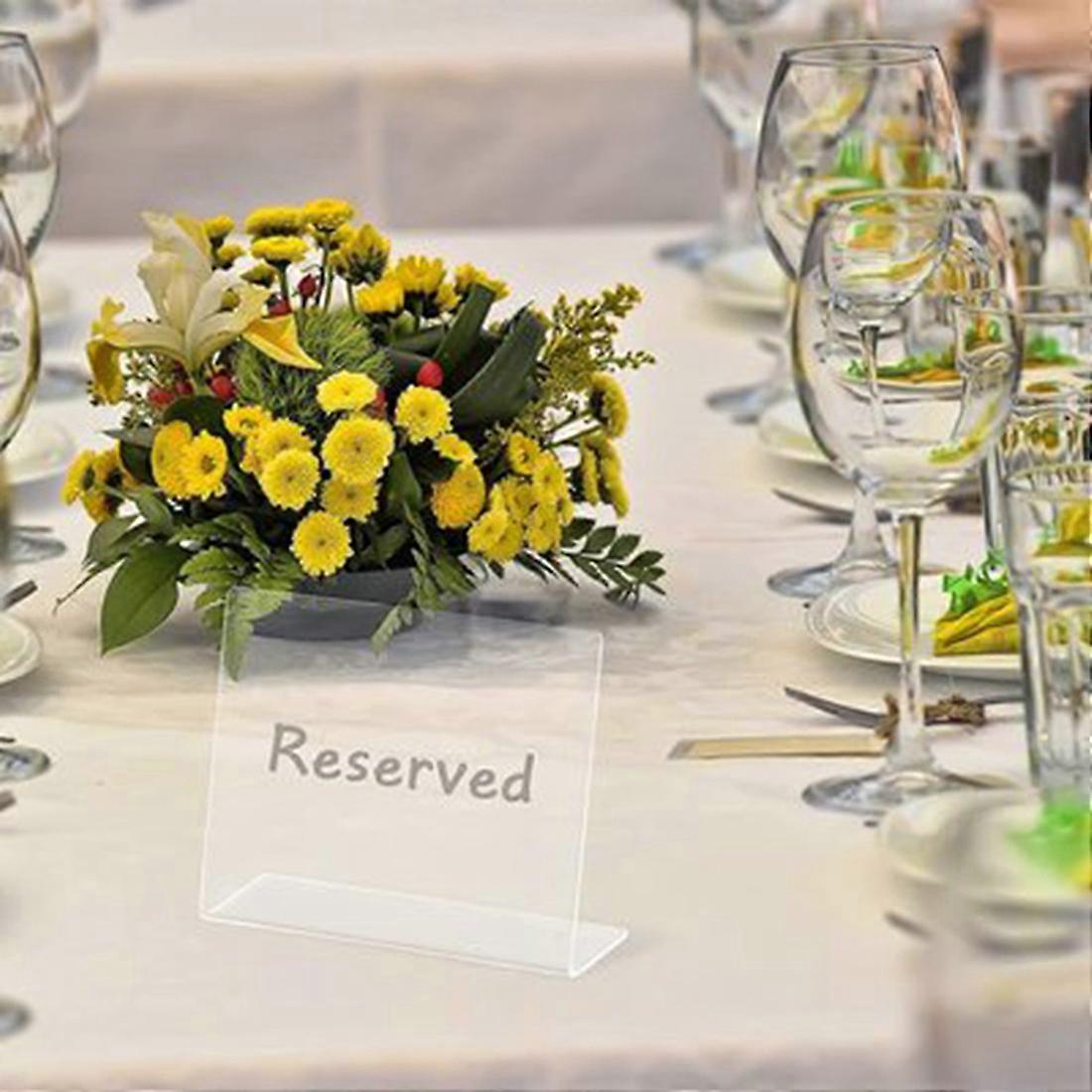 12 Pack Blank Acrylic Sign Holder Table Card Stands, Acrylic Wedding ...