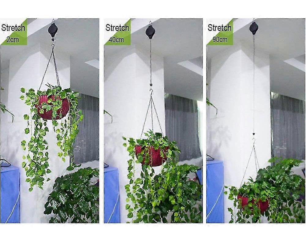 6pcs Plant Hook Pulley,retractable Plant Hanger Easy Reach Hanging ...
