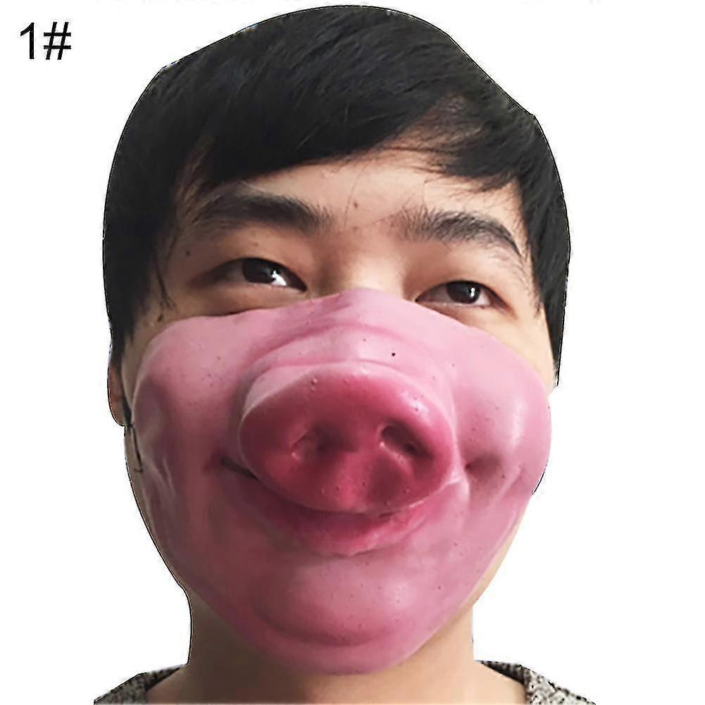 Adult Party Halloween Creepy Scary Latex Half Face Mask Cosplay Costume ...