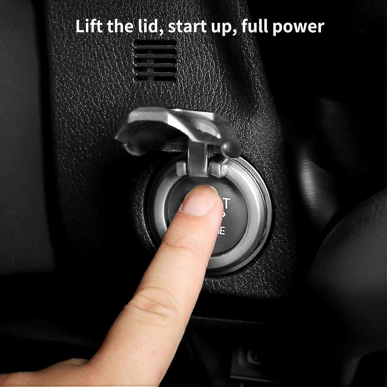 Zinc Alloy -Key Start Cover-Car Engine Start Stop Button Cover, Open ...