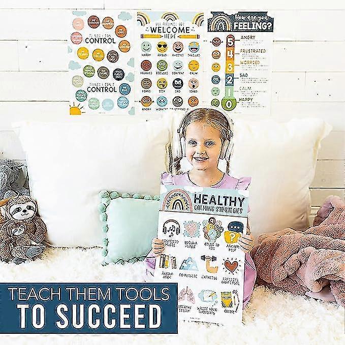 4 Boho Feelings Chart For Kids Learning Posters For Walls - List Of ...