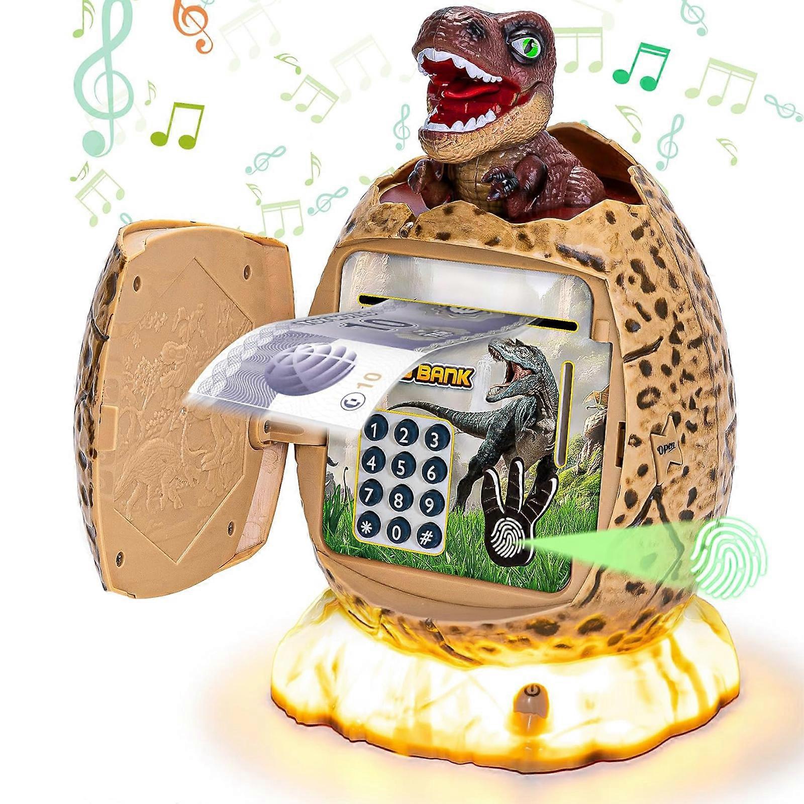 Piggy Bank for Kids, Dinosaur Egg ATM Money Saving Box Password ...