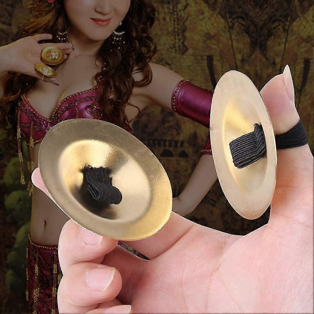 Finger Cymbals Belly Dance Finger Cymbal Brass Zills Gold Musical ...