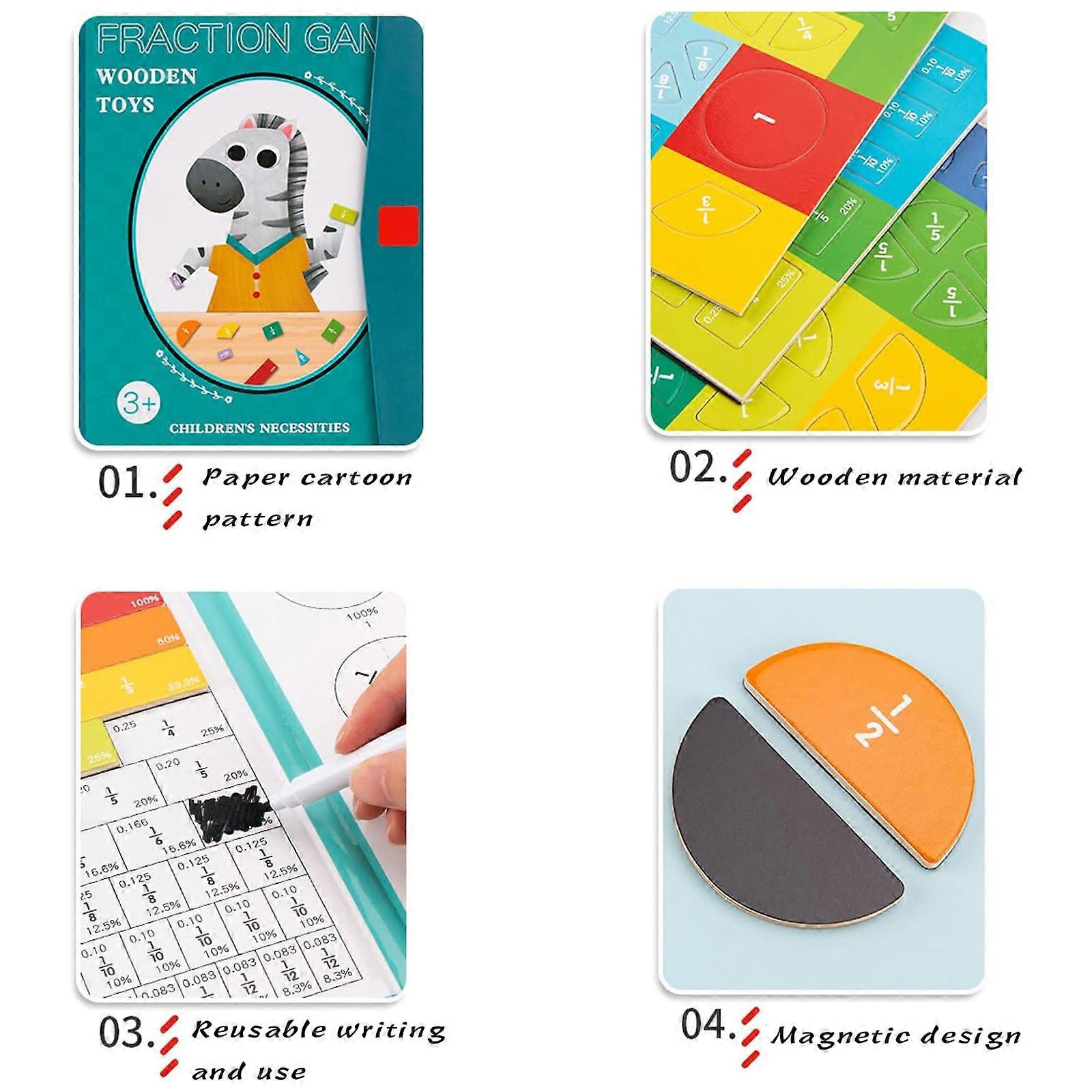 Magnetic Fraction Educational Puzzle,2024 New Magnetic Fraction Tiles ...