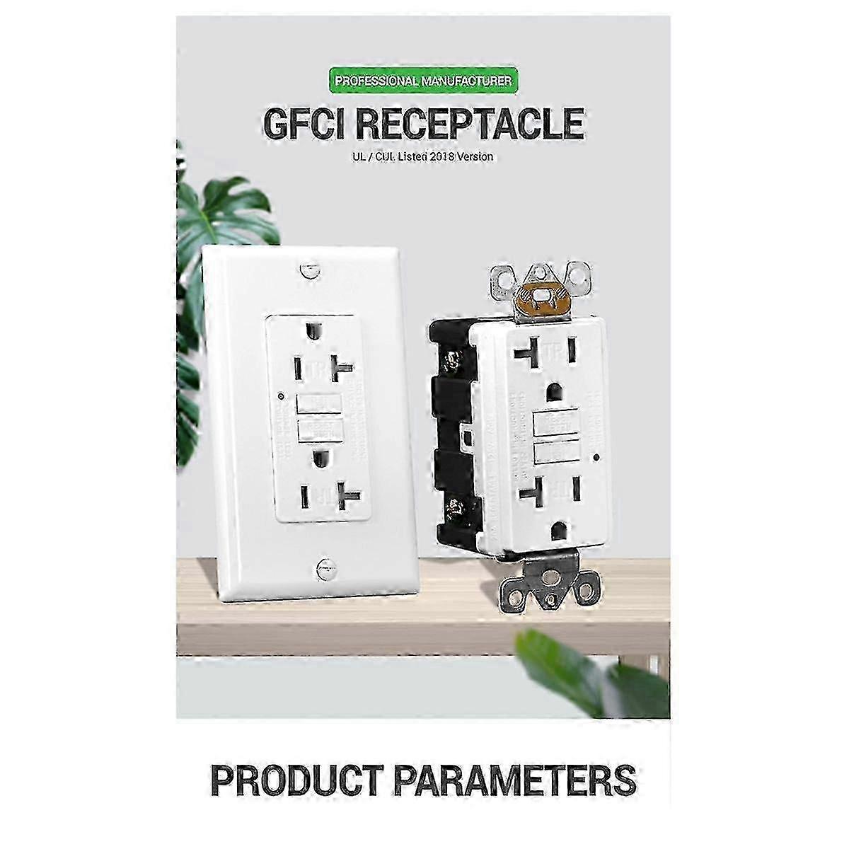 GFCI Outlet 20A, GFI Electrical Receptacle with LED Indicator, 20A ...