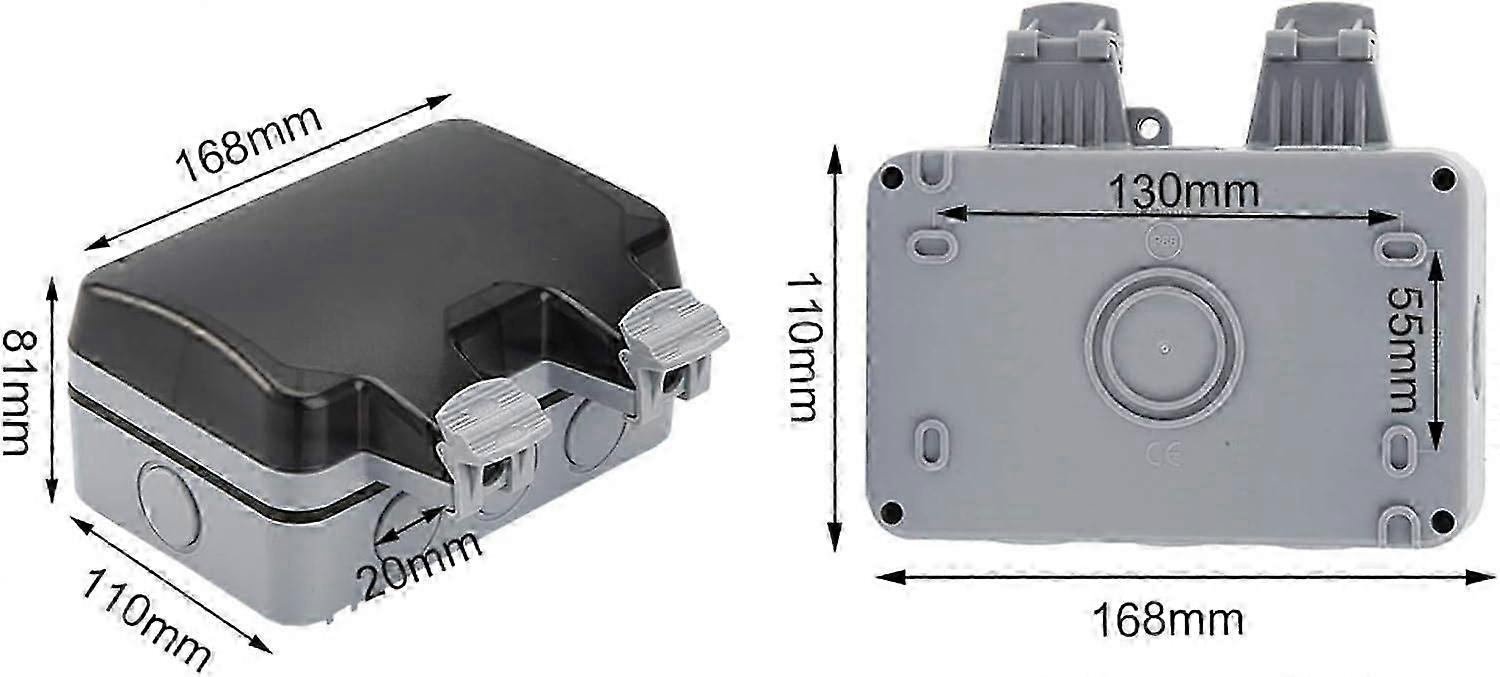 Outdoor Sockets Waterproof, Socket Outdoor Wall Socket Ip66 Waterproof ...