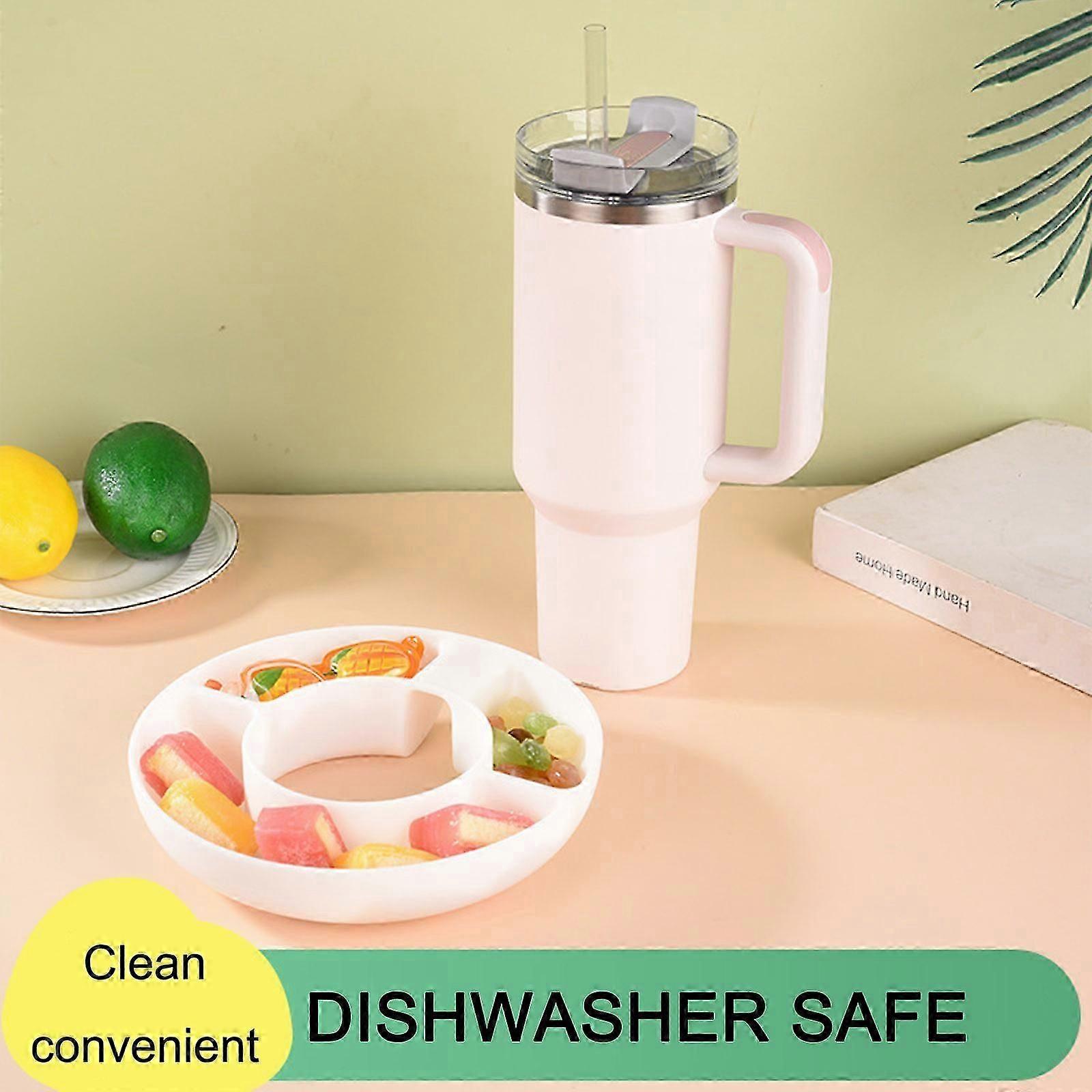 Snack Bowl for Stanley 40 oz Tumbler with Handle Tumbler Snack Tray Compatible with Stanley Cup ...