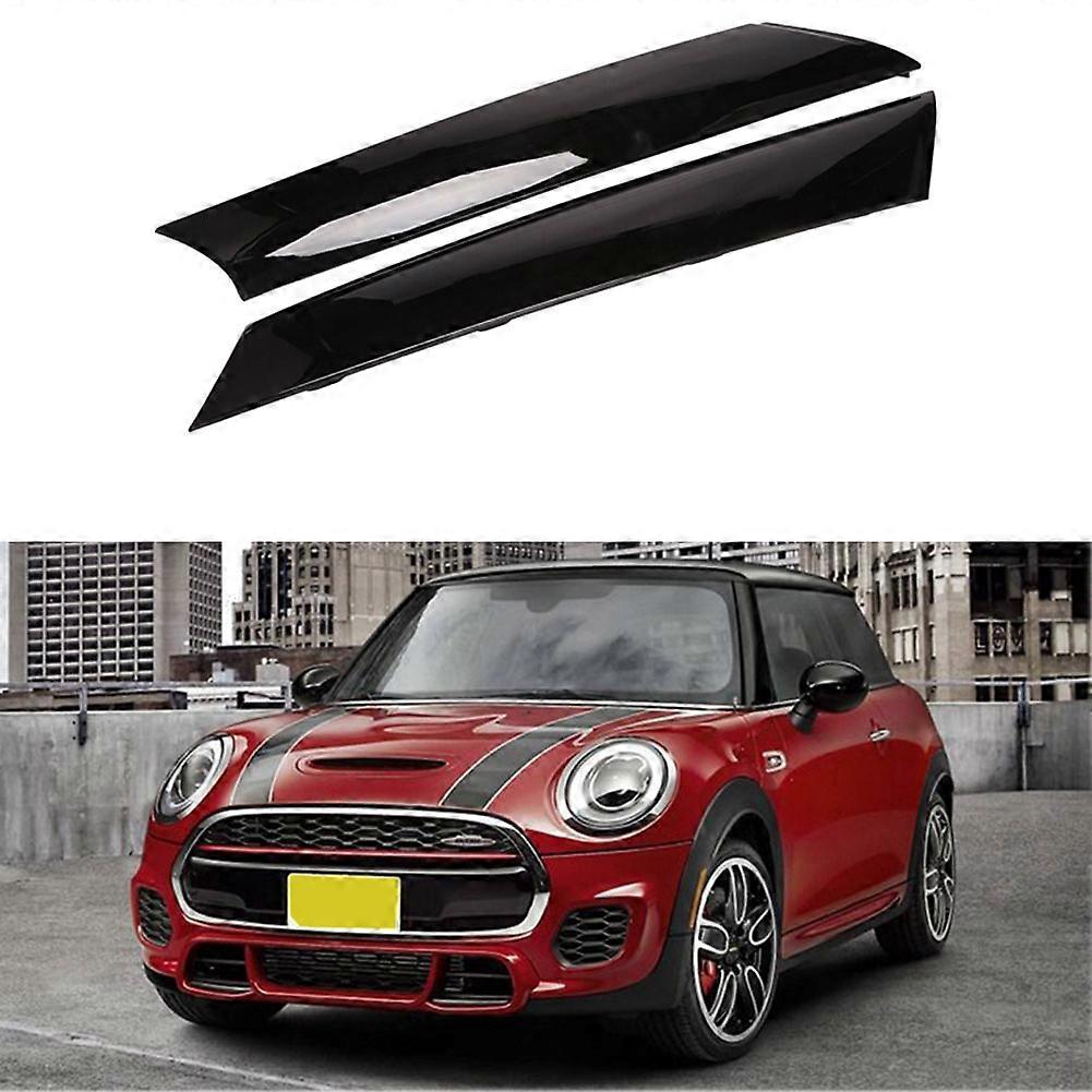 For- R57 R55 R56 07-15 Front Windshield Post Trim Bright Black Exterior ...