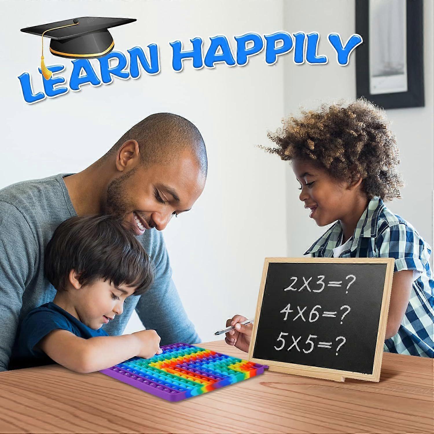 12x12 Multiplication Table Digital P0PP Math Toy, Rainbow Dimple ...