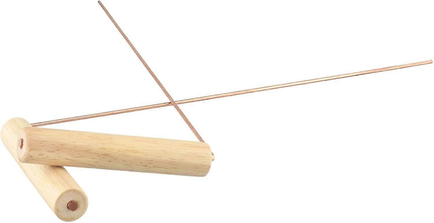 Copper Dowsing Rods Twin Pack With Birch Wood Handle, Underground Water ...