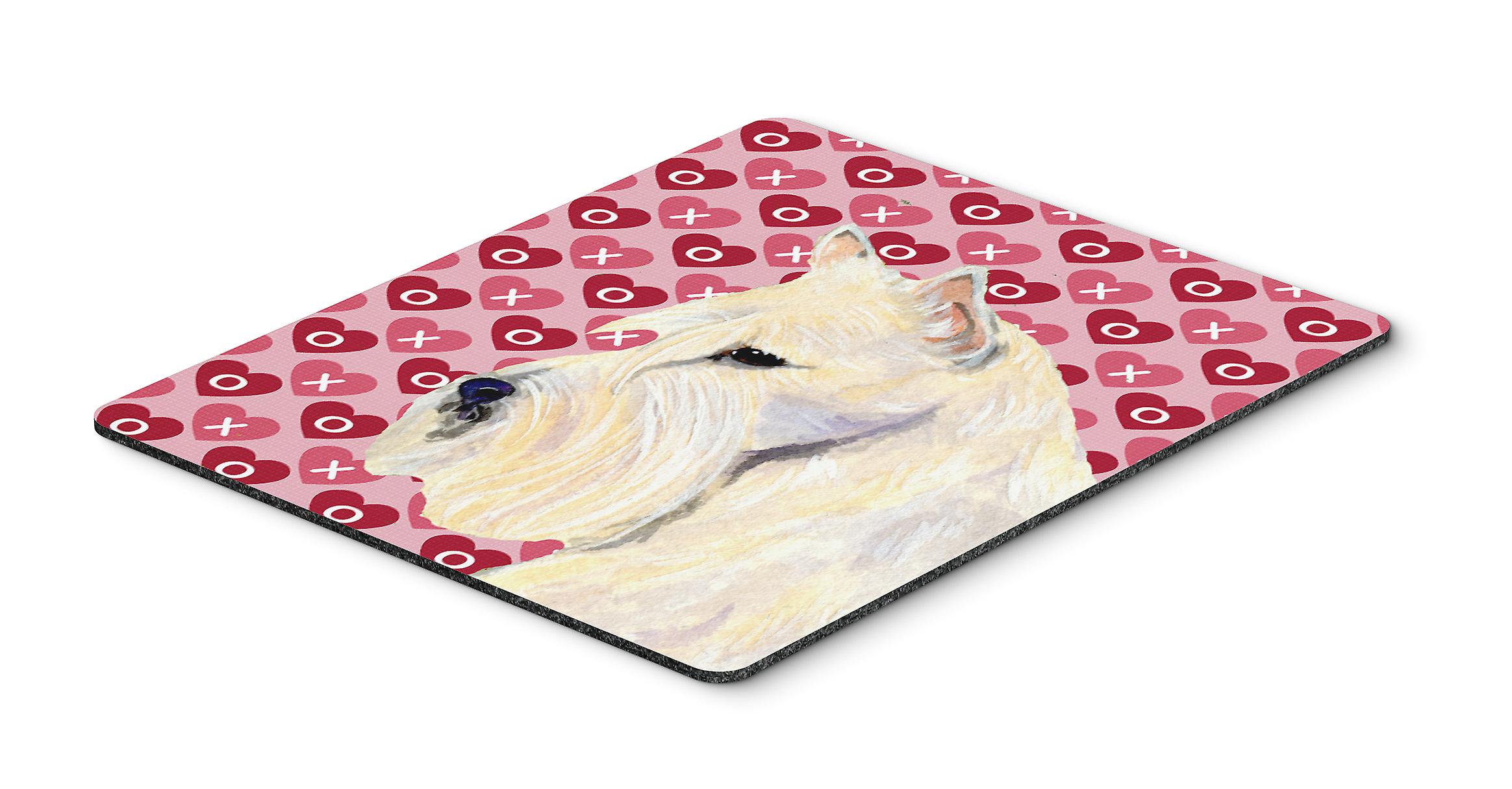 Scottish Terrier Hearts Love Valentine's Day Portrait Mouse Pad, Hot ...