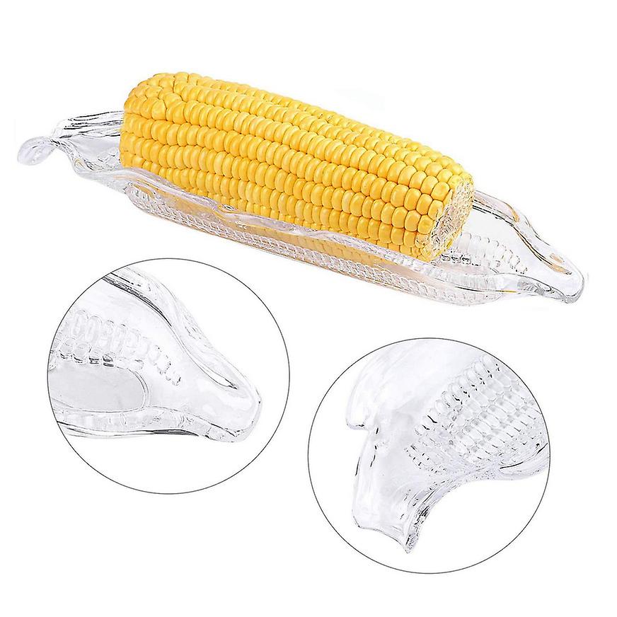 4pcs Plastic Corn Trays, Clear Service Tray Corn Dish Cob Dinnerware ...