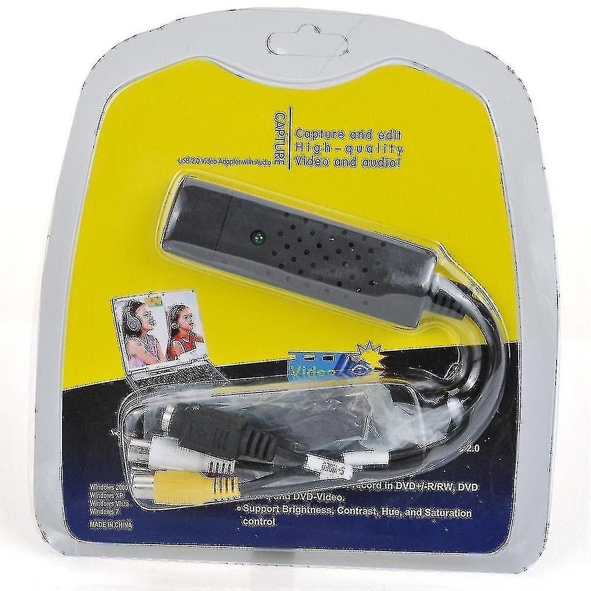 Usb 2.0 o Video Vhs Vcr Tv To Dvd Converter Capture Card Adapter ...