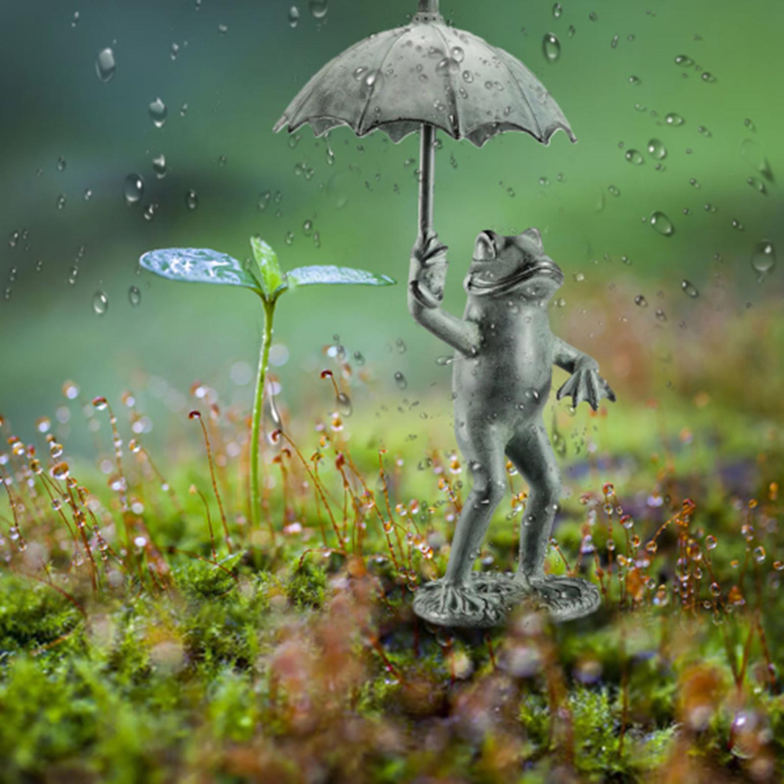 Frog With Umbrella Garden Statues Frog Holding An Umbrella Garden ...