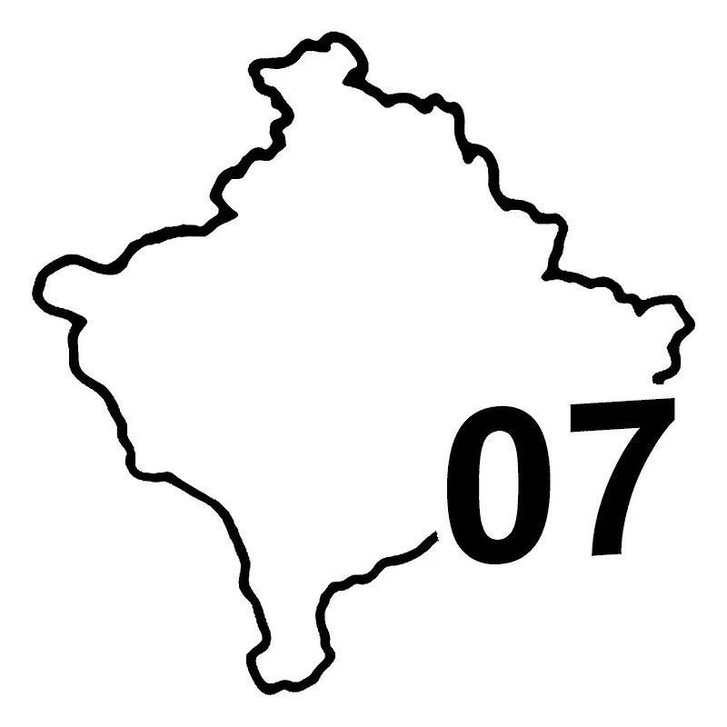 22056# Vinyl Decal For Kosovo Country Outline Area Code Car Sticker ...